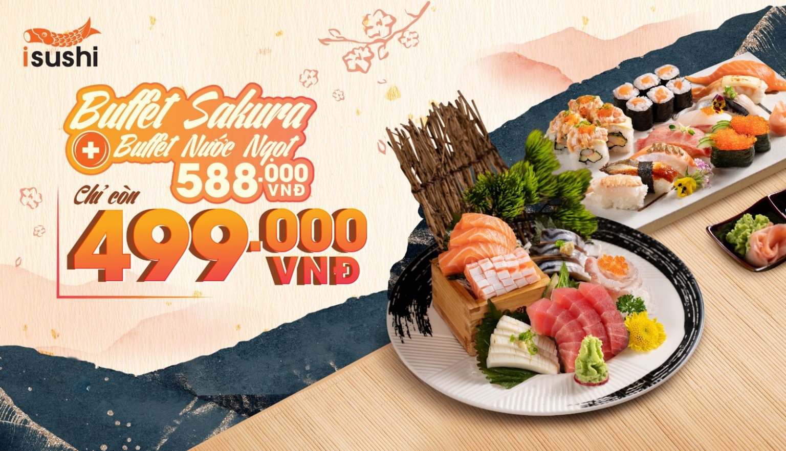 HAPPY ISUSHI BUFFET SAKURA 499.000đ – Offer GGG
